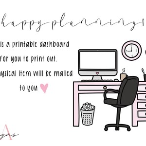 Printable Planner Dashboard, Rose Dashboard, Floral Printable Planner ...
