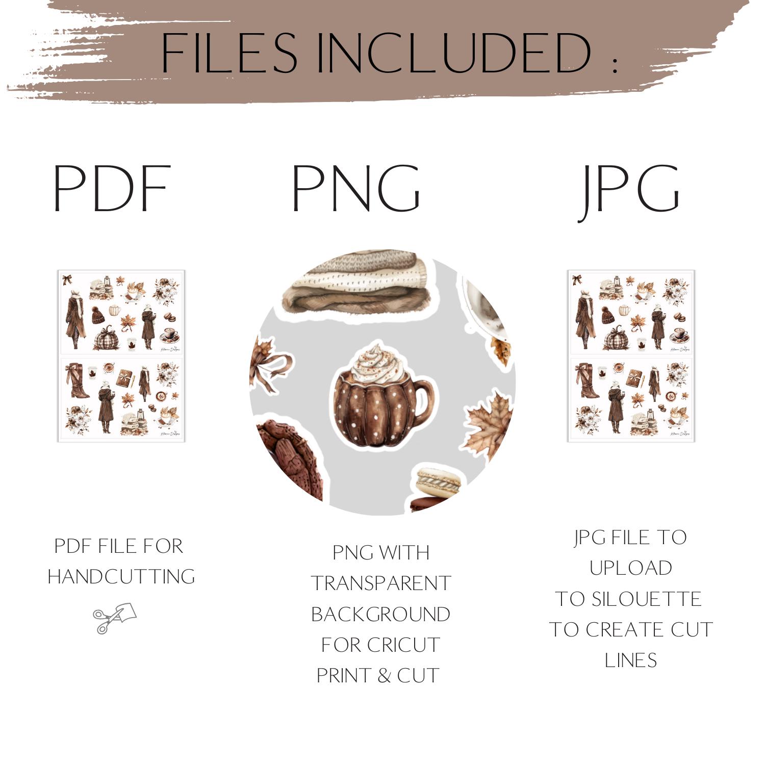 Hot Chocolate Weather Printable Stickers Bundle, Printable Planner ...