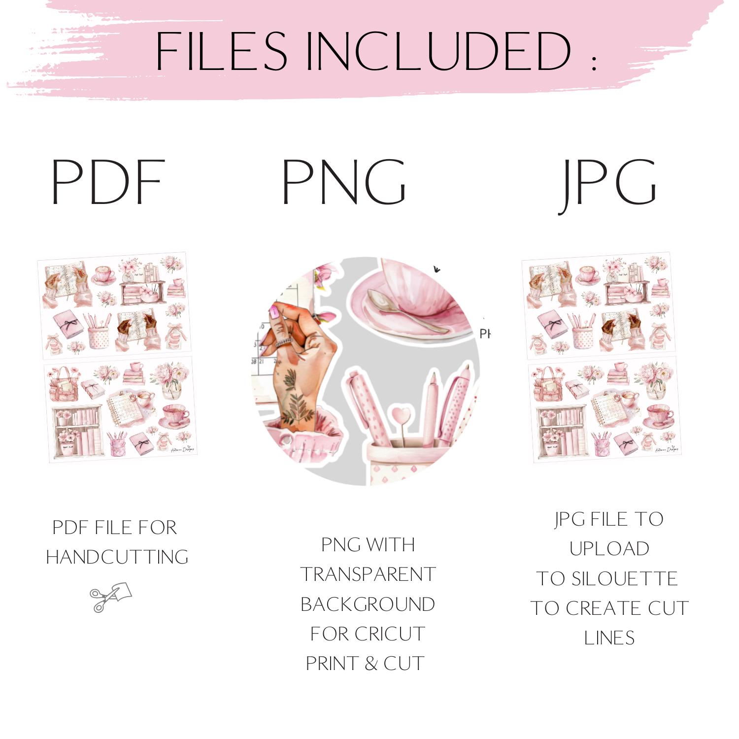 Pink Planner V2 Printable Stickers, Printable Pink Planning Stickers ...