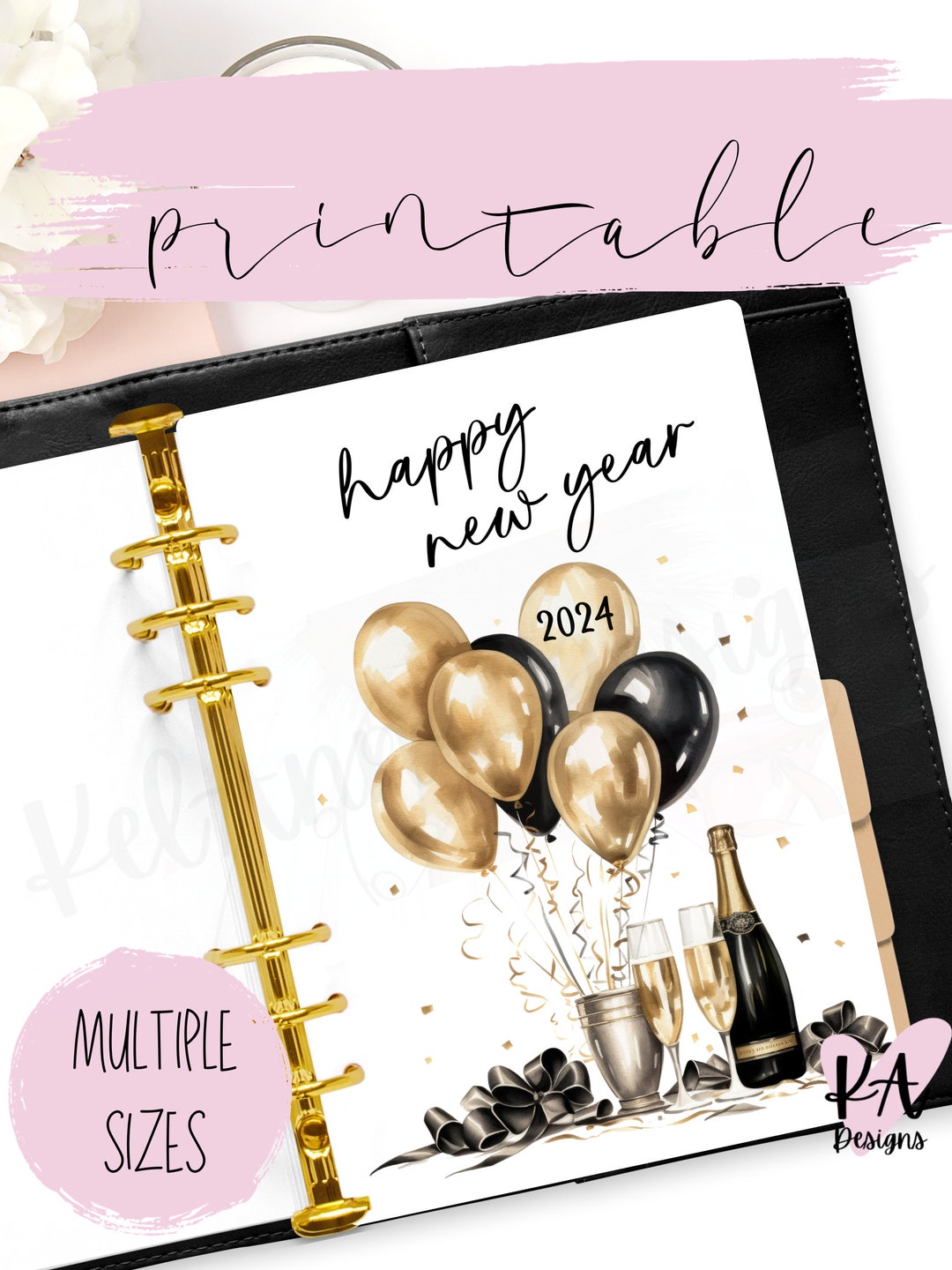 Happy New Year 2024 Dashboard Printable, Happy New Year Planner ...