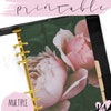 Printable Planner Dashboard, Rose Dashboard, Floral Printable Planner ...