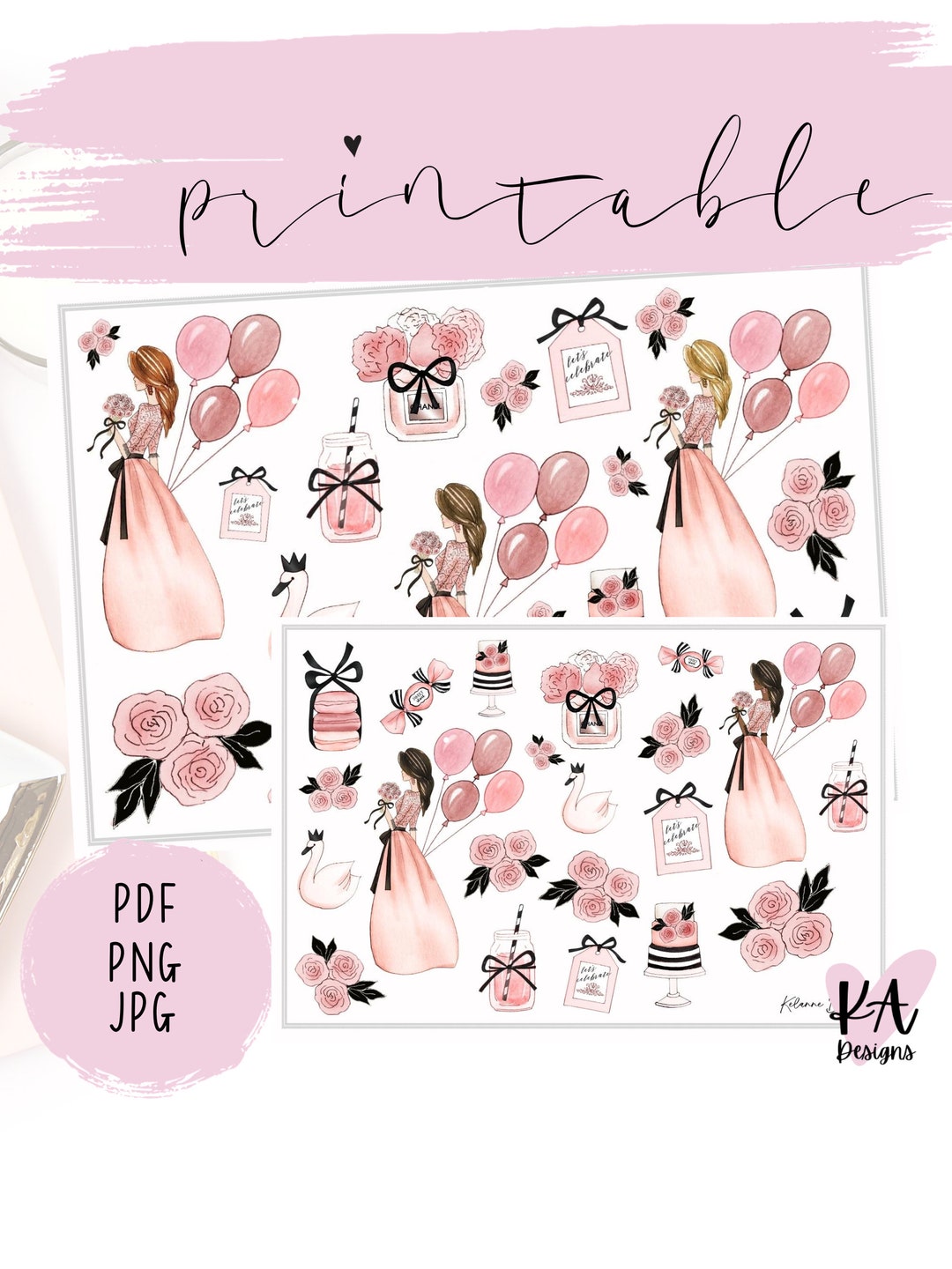 Lets Celebrate Deco Stickers, Celebration Party Deco Stickers, Birthday ...