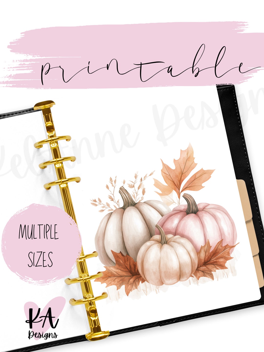 Pumpkin Dashboard Printable, Pastel Pumpkins Planner Dashboard ...