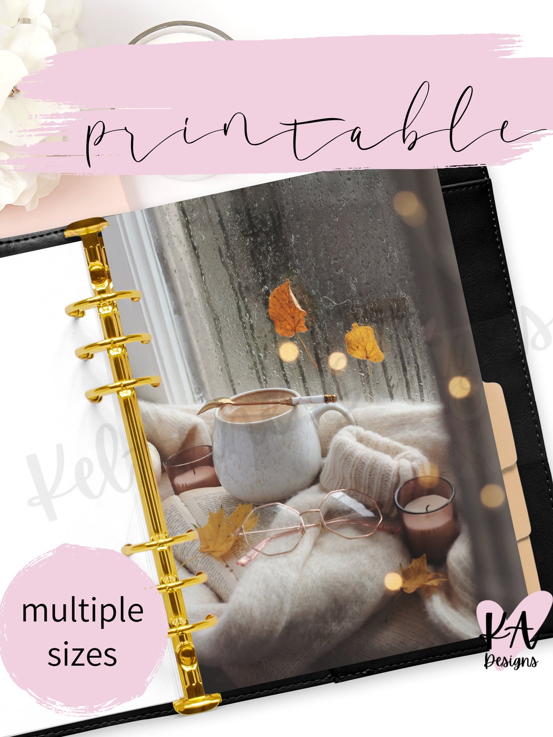 Cosy Fall Window Dashboard, Cosy Fall Planner Dashboard, Fall Planner ...