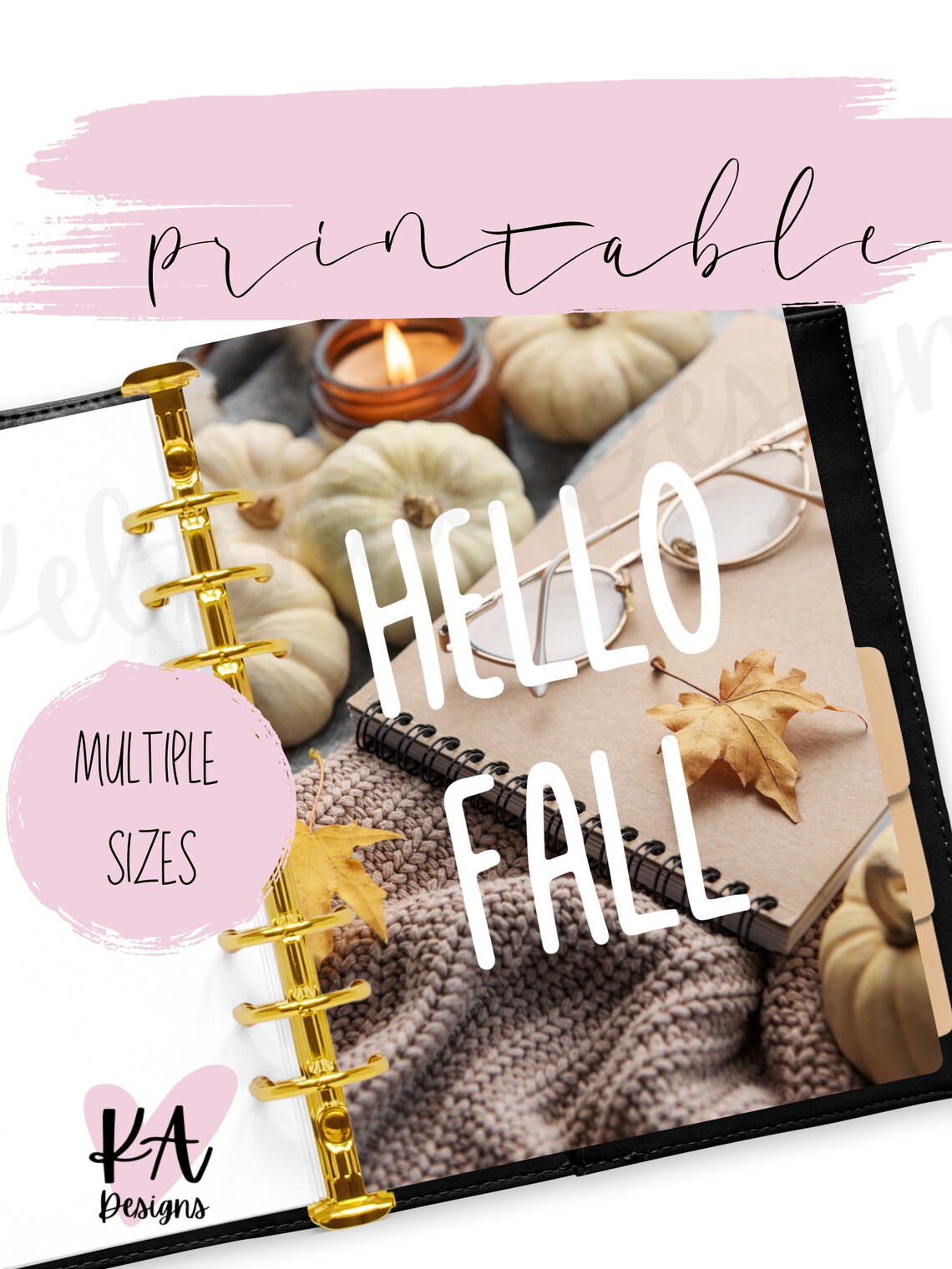Hello Fall Dashboard Printable, Hello Fall Quote Printable, Hello Fall ...