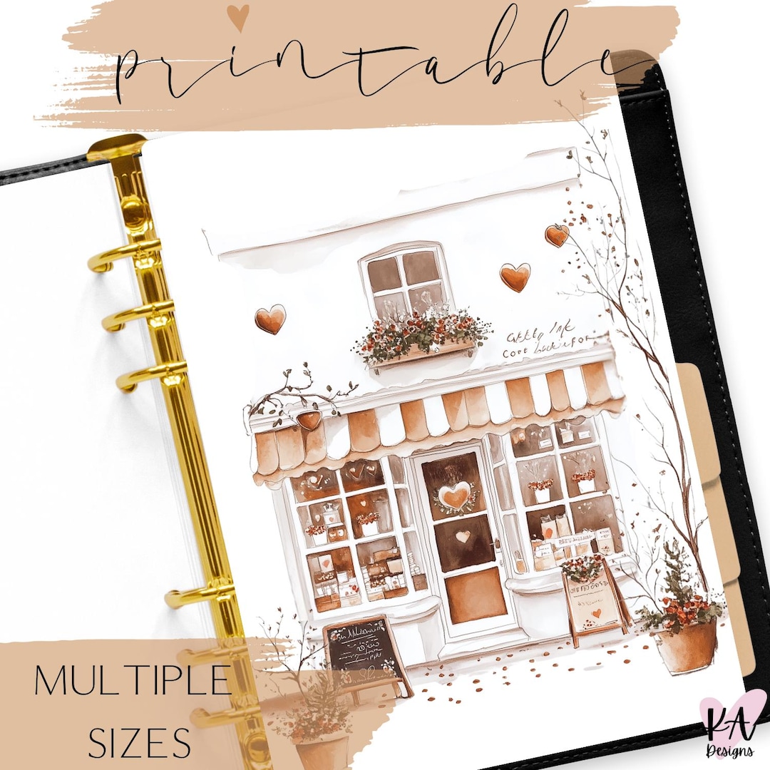Sticky Toffee Cafe Scene Printable, Cafe Scene Dashboard Printable ...