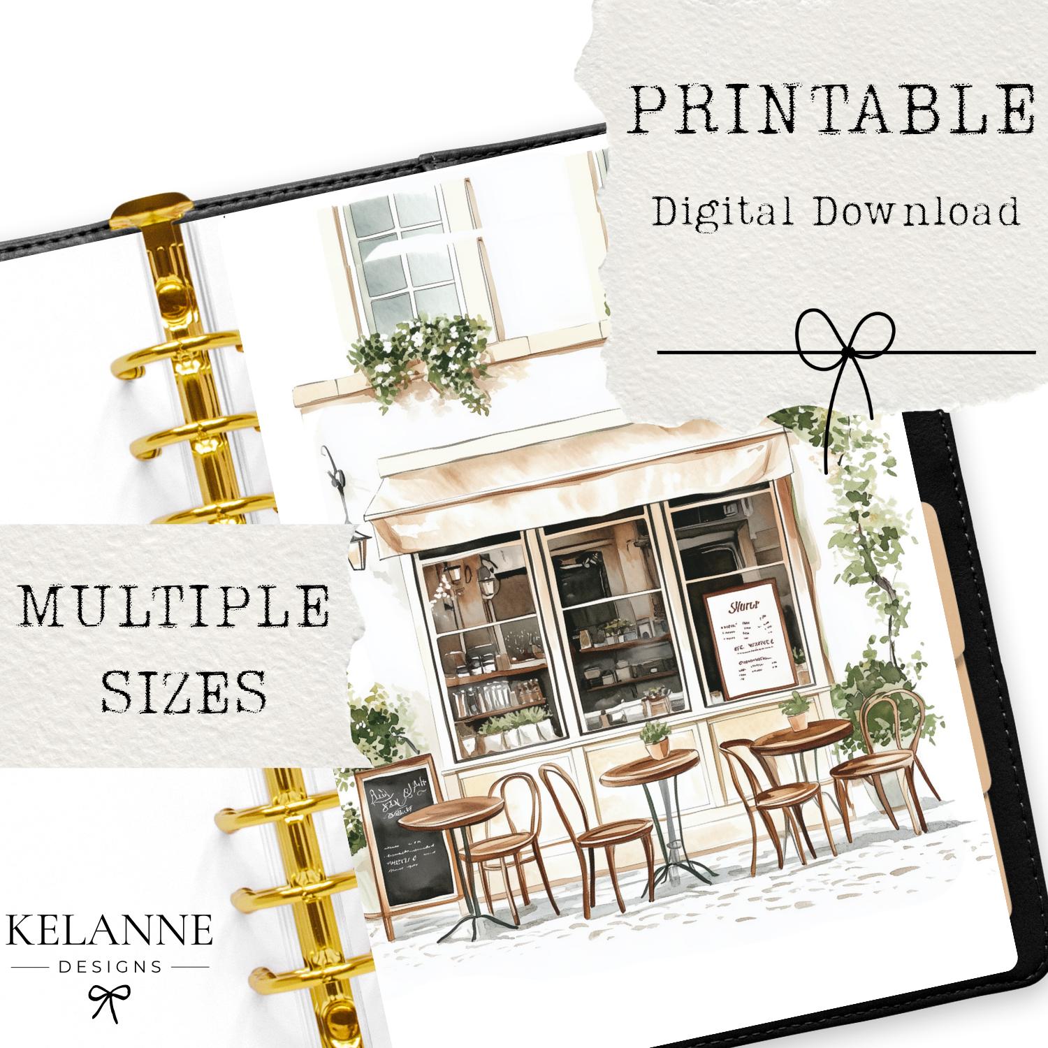 Coffeeshop Printable Planner Dashboard, Coffeeshop Scene Dashboard ...