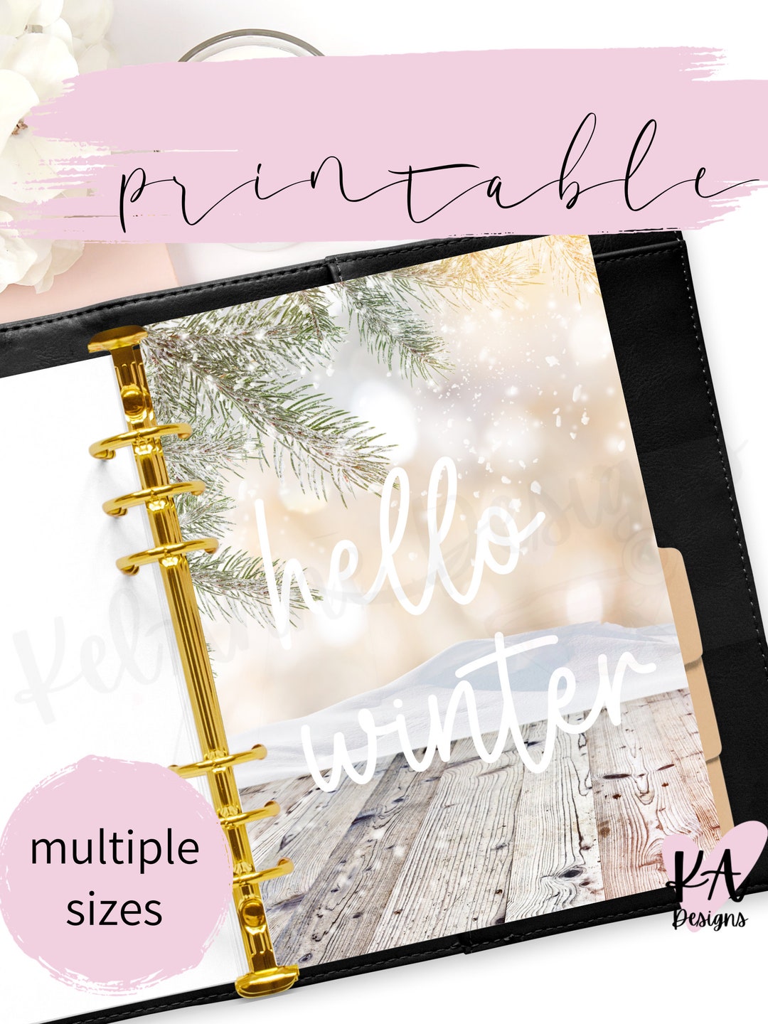 Hello Winter Dashboard, Hello Winter Printable Dashboard, Winter ...