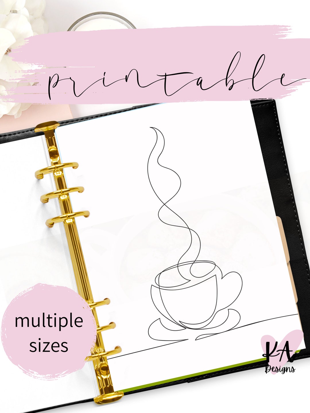 Coffee Planner Dashboard, Printable Planner Dashboard, Planner ...