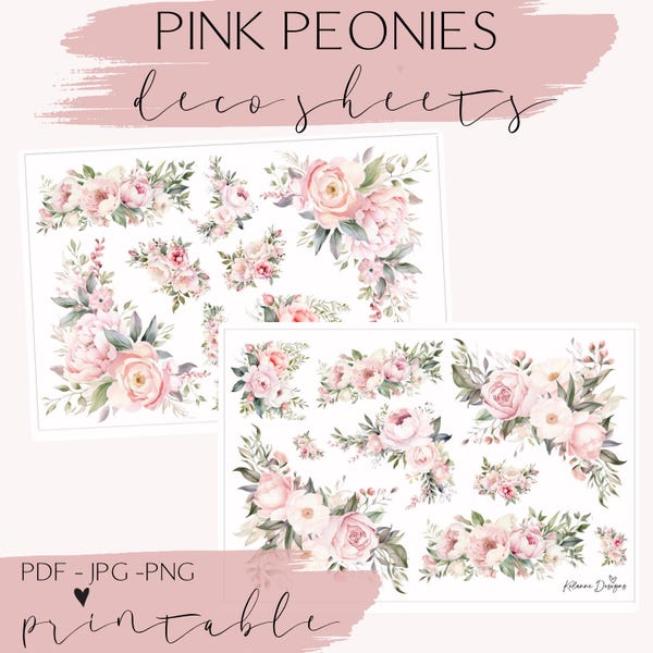 Peonies Stickers - Etsy