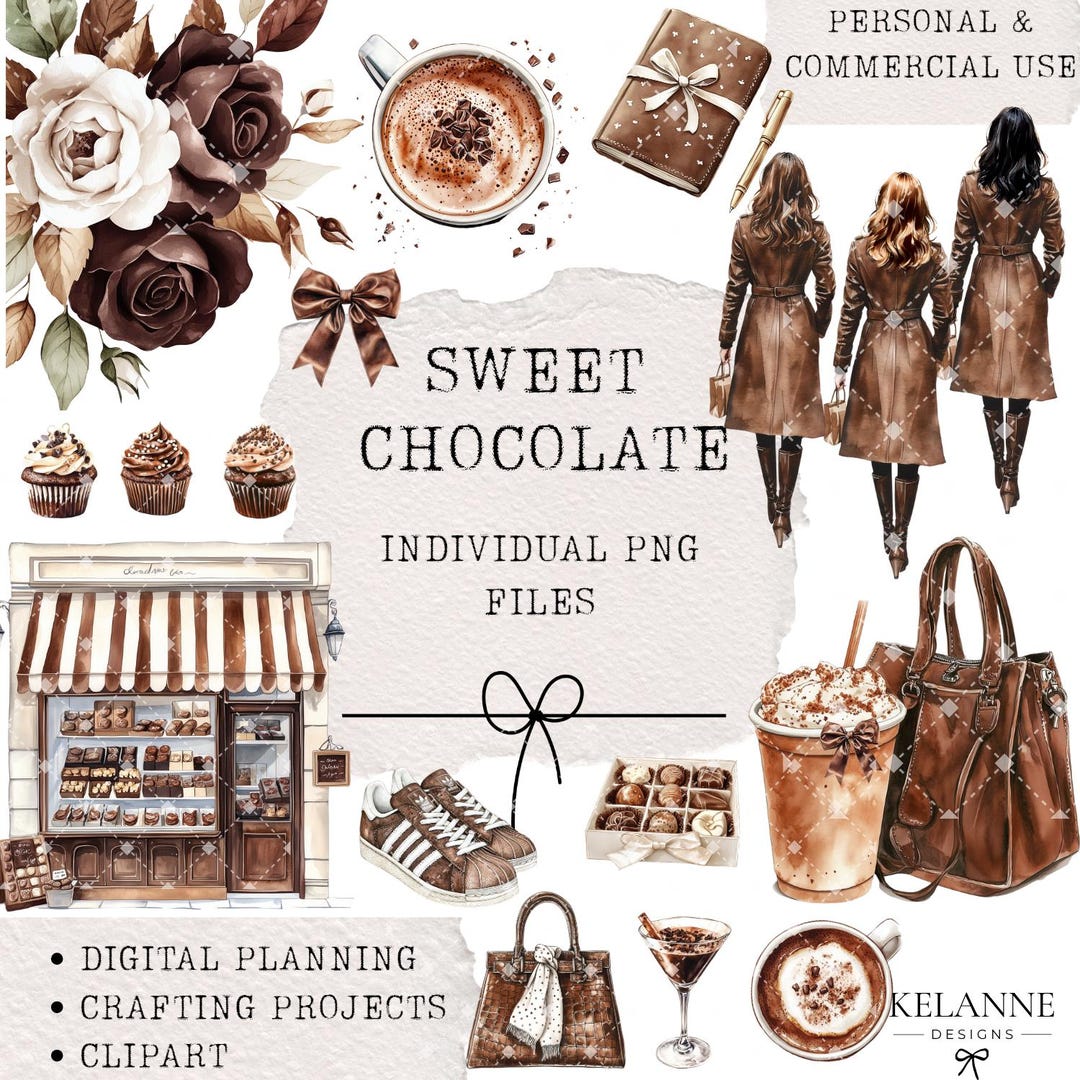 Sweet Chocolate Clipart, Digital Planning Stickers, Png Clipart ...