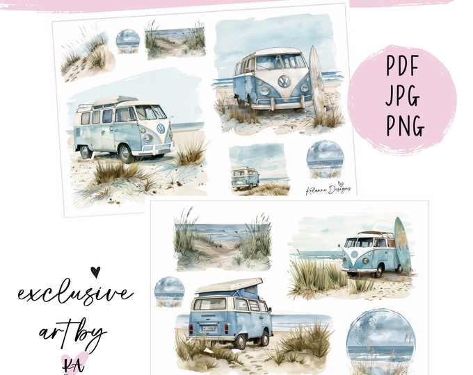 TRAVEL PLANNER STICKERS, Road Trip Planner Deco, Travel Printable Deco ...