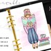 Reading Girl, Printable Planner Dashboard, Multiple Sizes, Bookish Girl ...