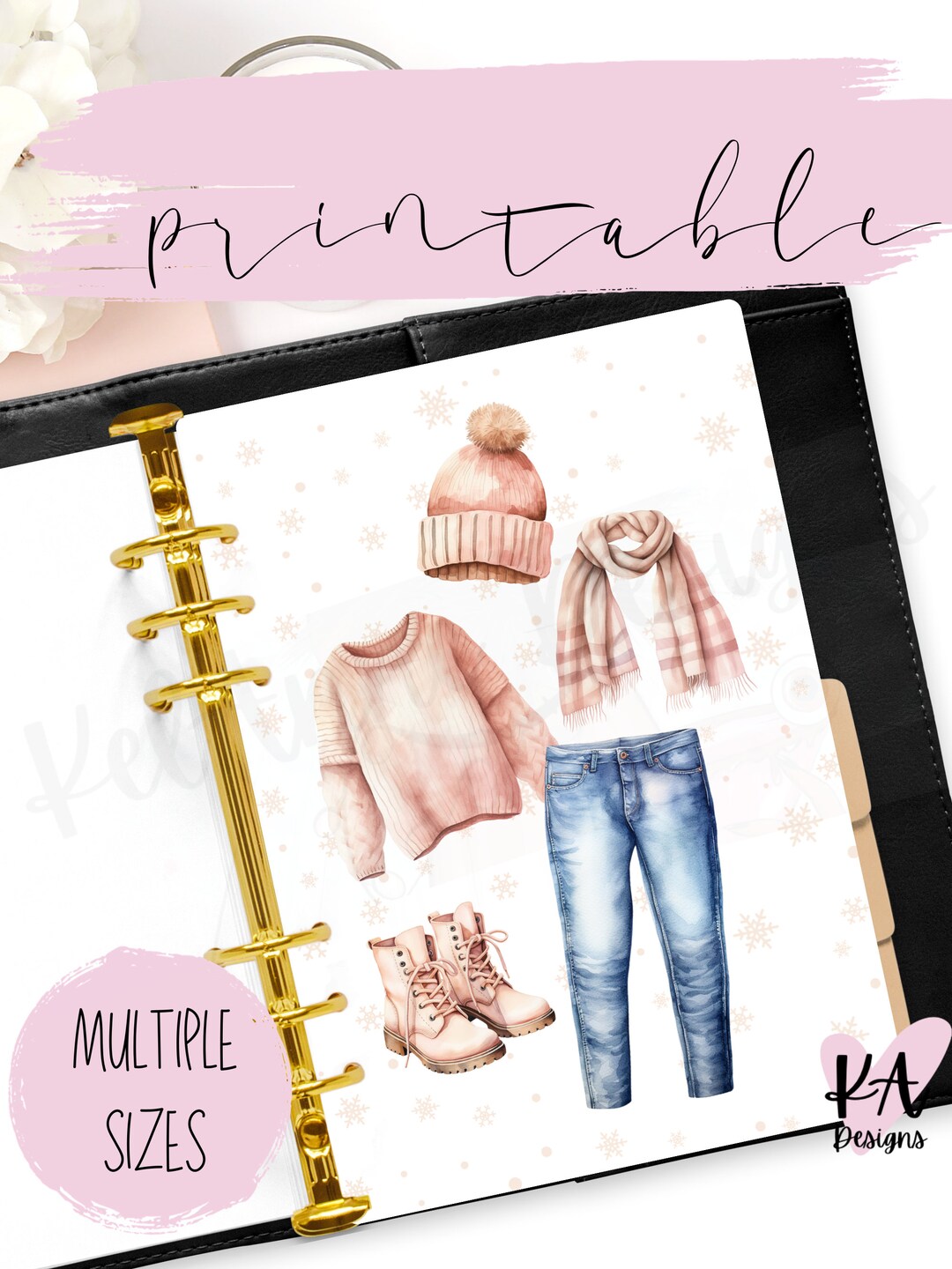 Winter Clothing Planner Dashboard, Printable Winter Clothing Planner ...
