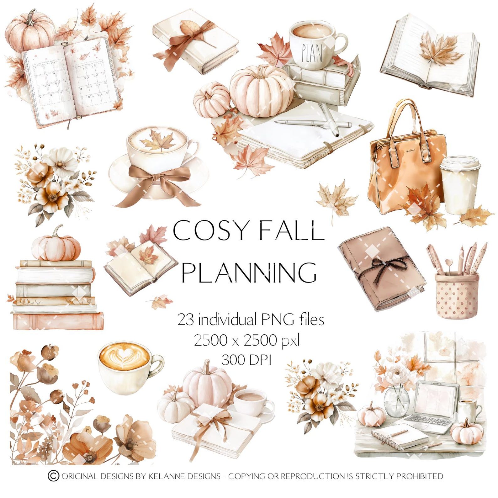 Fall Planning Clipart, Fall Digital Planning Stickers, Png Clipart ...