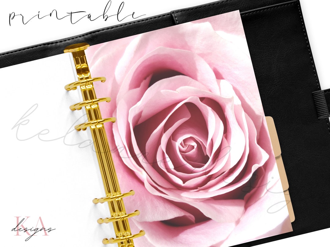 Printable Planner Dashboard, Rose Dashboard, Floral Printable Planner ...