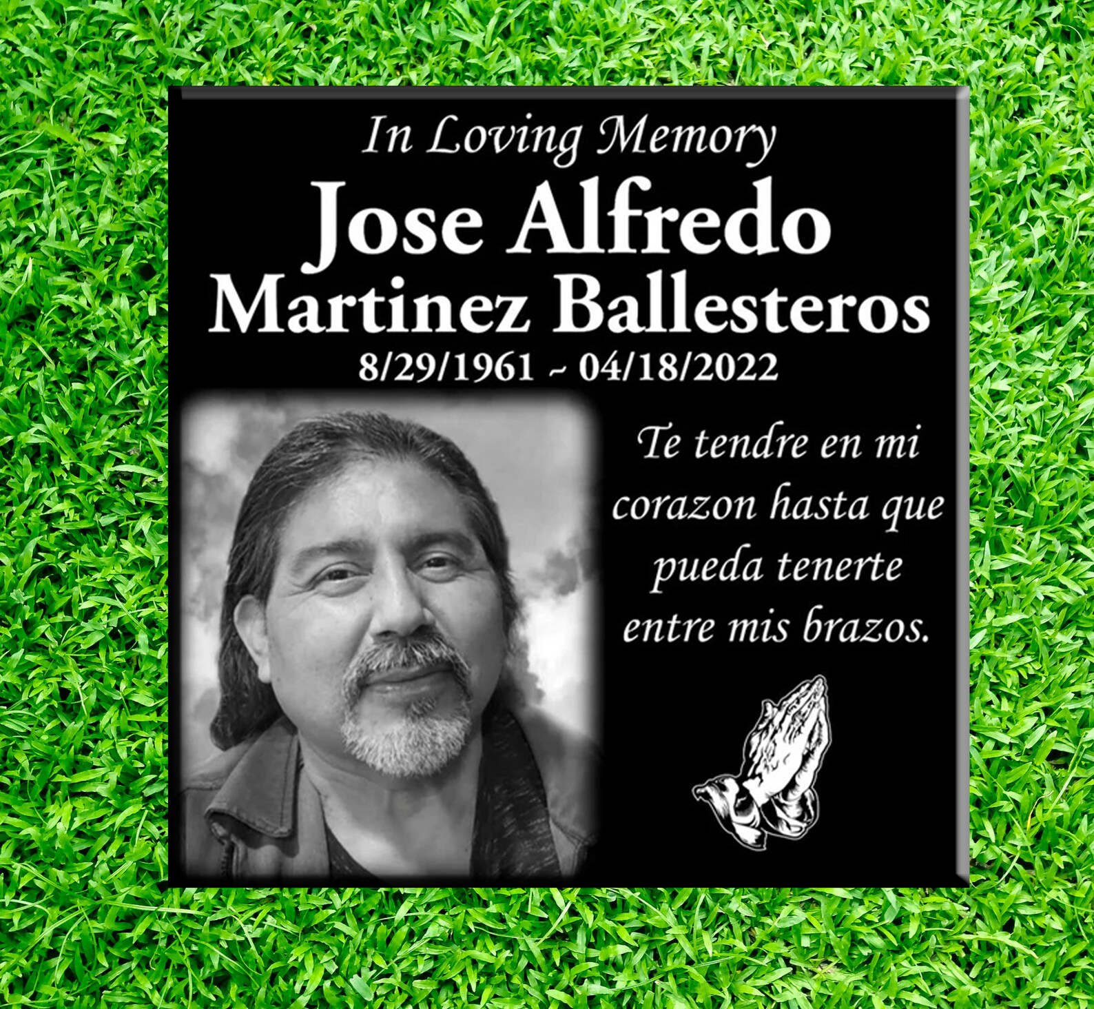 12x12 Custom Made Memorial, Grave Decoration Temporary or Permanent ...
