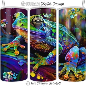 Alcohol Ink Frog Tumbler Design Frog Wrap Rain Forest - Etsy