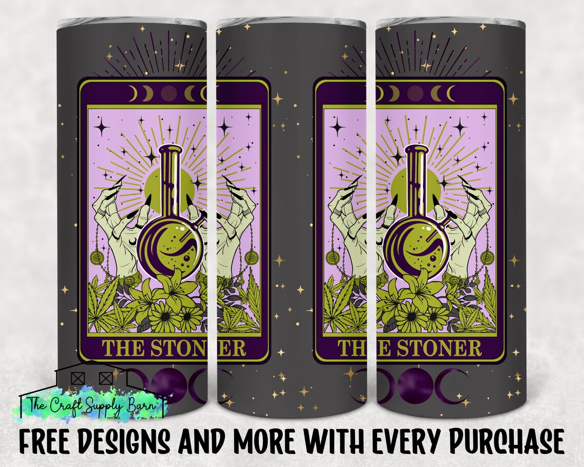 Tarot Card Tumbler Design the Stoner Weed Lover Marijuana - Etsy
