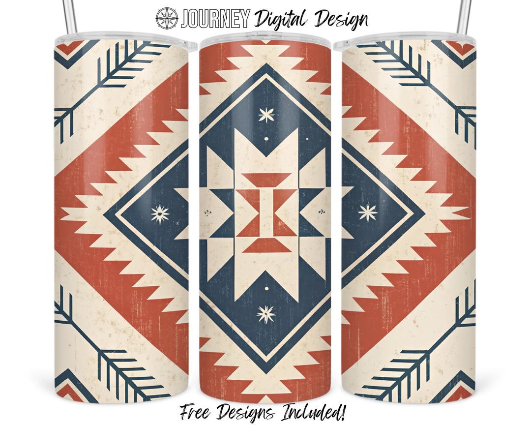 Aztec Sublimation Design, Western Aztec Tumbler Wrap, Aztec Tumbler Png ...