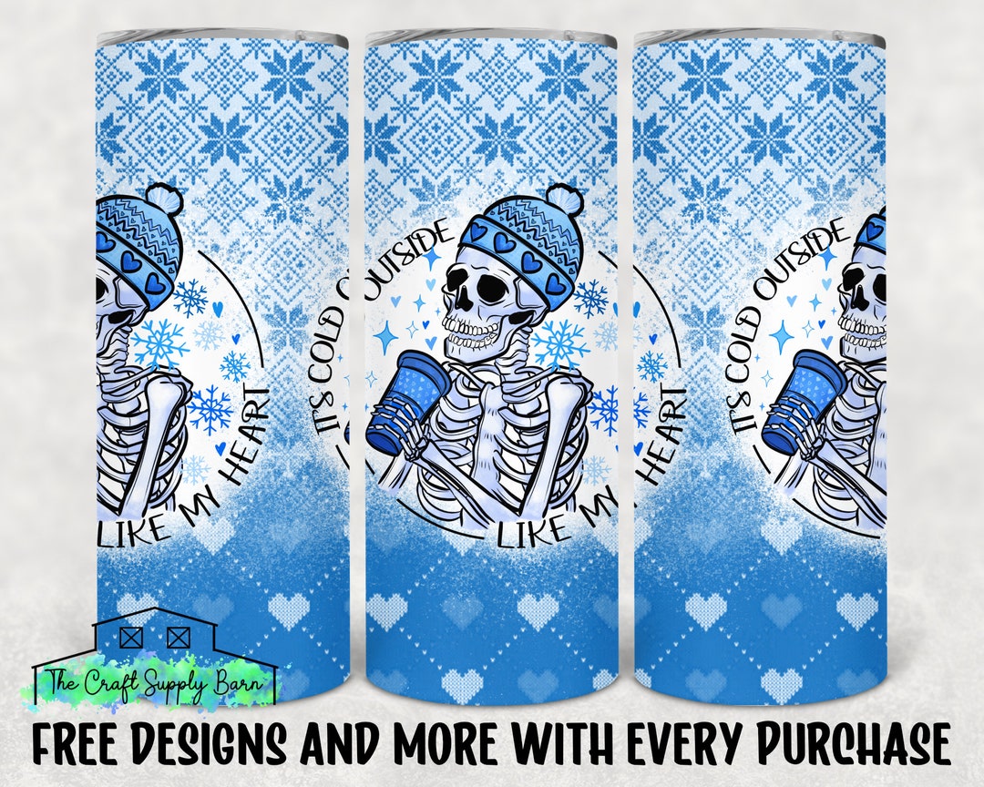 Its Cold Outside Like My Heart Valentine Tumbler Wrap - Etsy