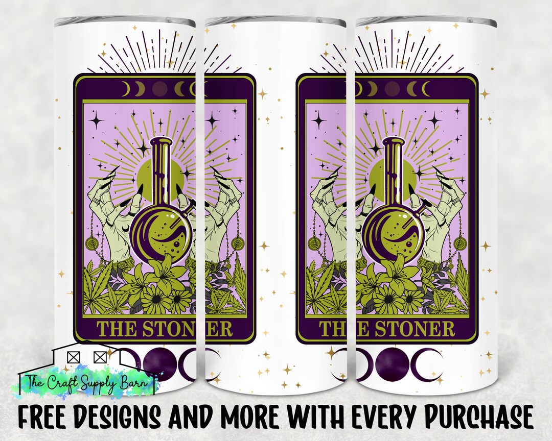 Tarot Card Tumbler Design the Stoner Weed Lover Marijuana - Etsy