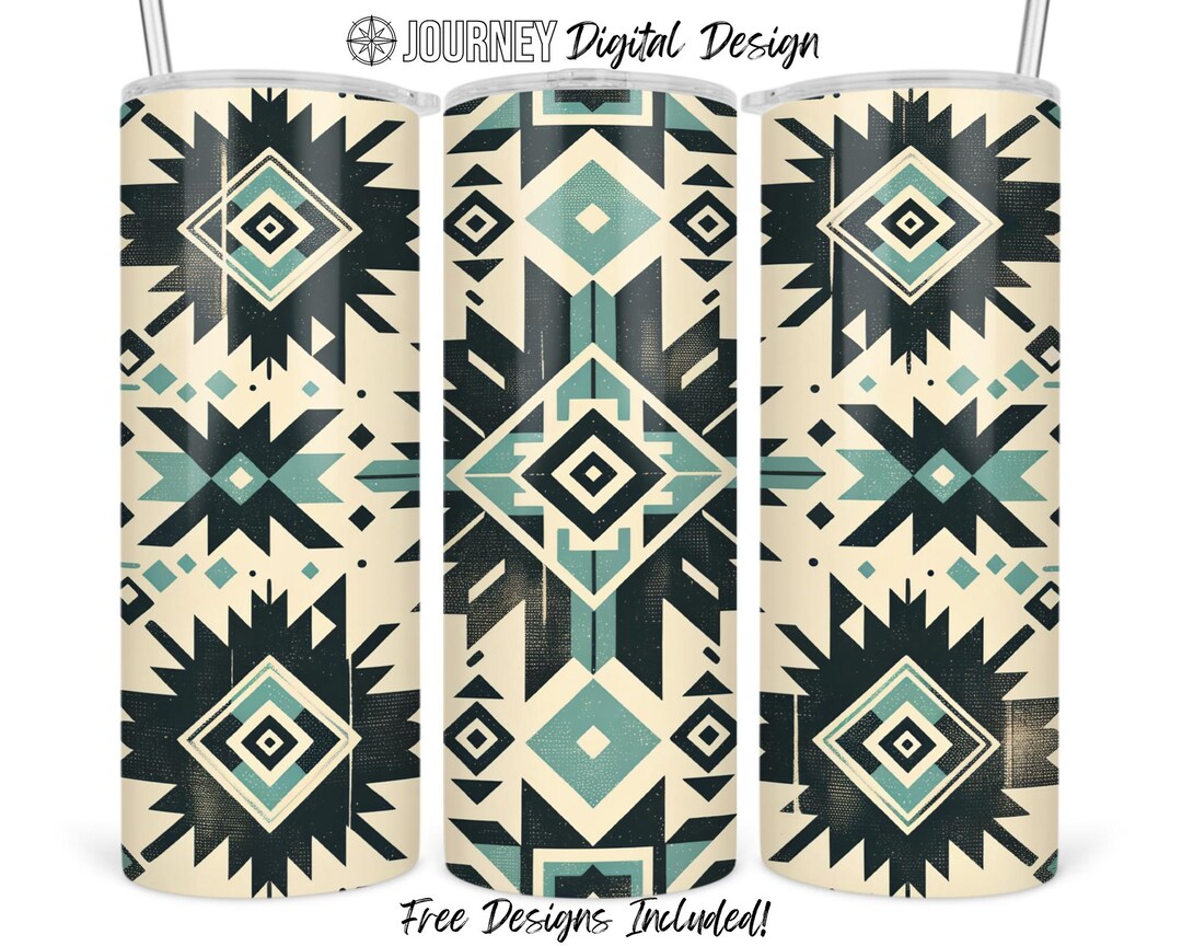 Aztec Sublimation Design, Southwest Tumbler Wrap, Aztec Tumbler Png ...