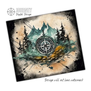 Outdoor Tumbler Design, Adventure Sublimation Design, Nature Wrap ...