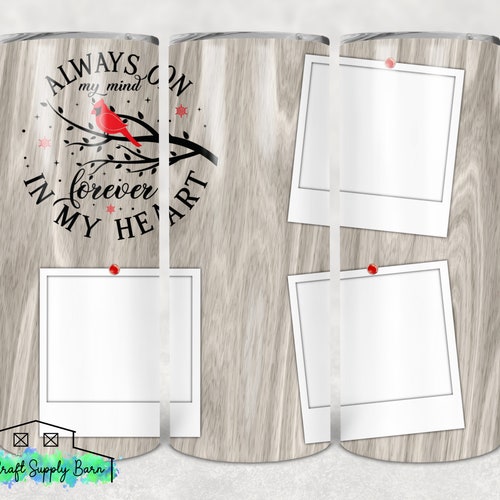 20 Oz Skinny Tumbler Sublimation Memorial Photo Frame Rainbow - Etsy