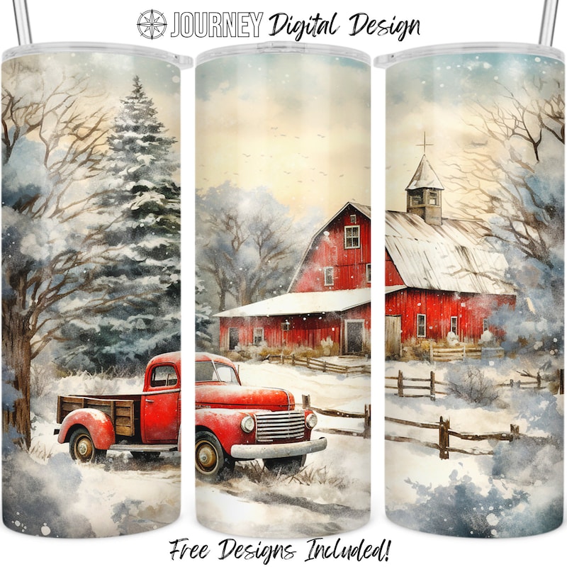 Rustic Red Truck - Etsy