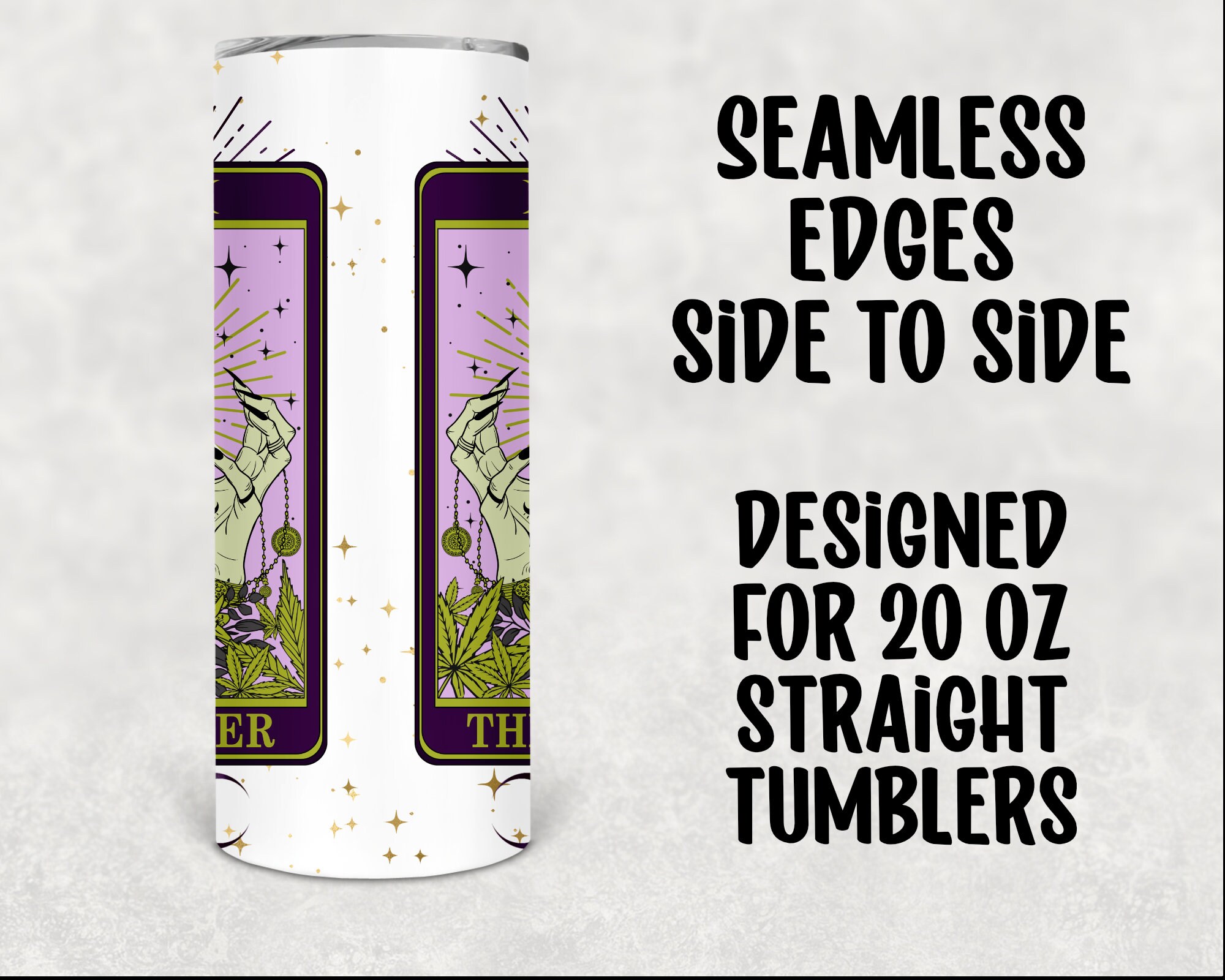 Tarot Card Tumbler Design the Stoner Weed Lover Marijuana - Etsy