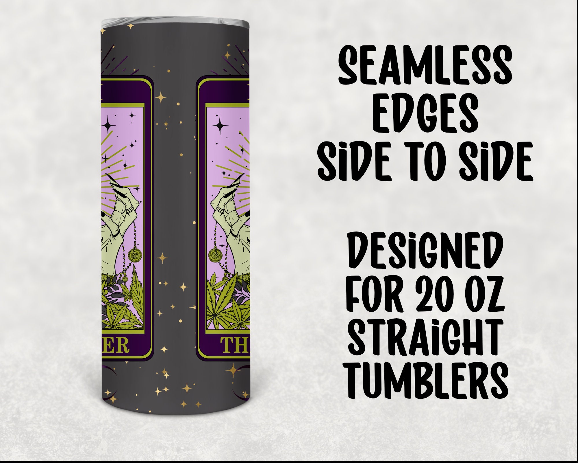 Tarot Card Tumbler Design the Stoner Weed Lover Marijuana - Etsy