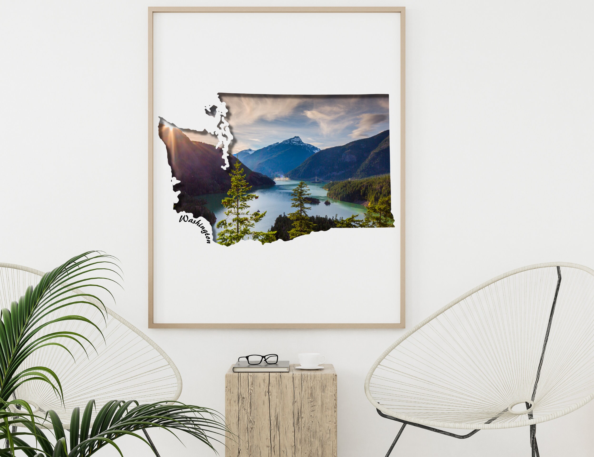 Washington State Wall Art Map Print | Pacific Northwest Art | Home ...