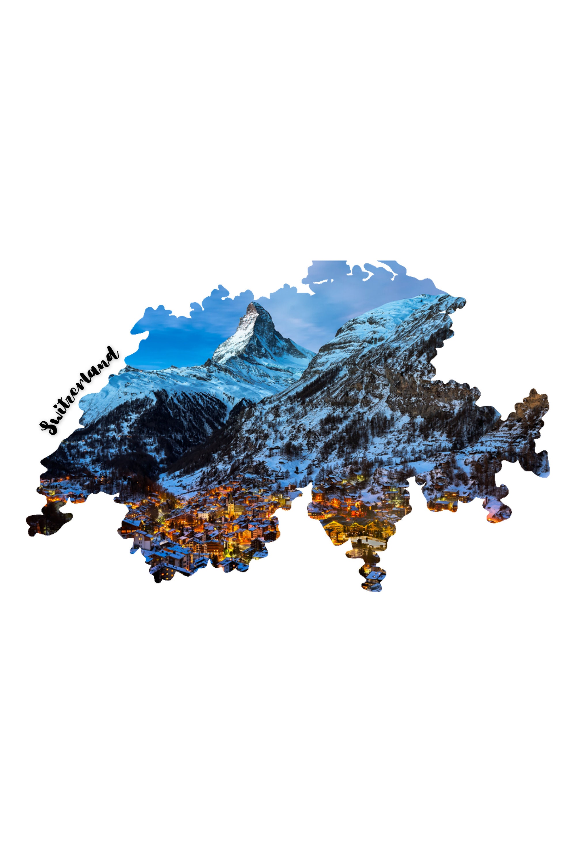 Swiss Wall Art Map | Printable Digital Download Canvas | Switzerland ...