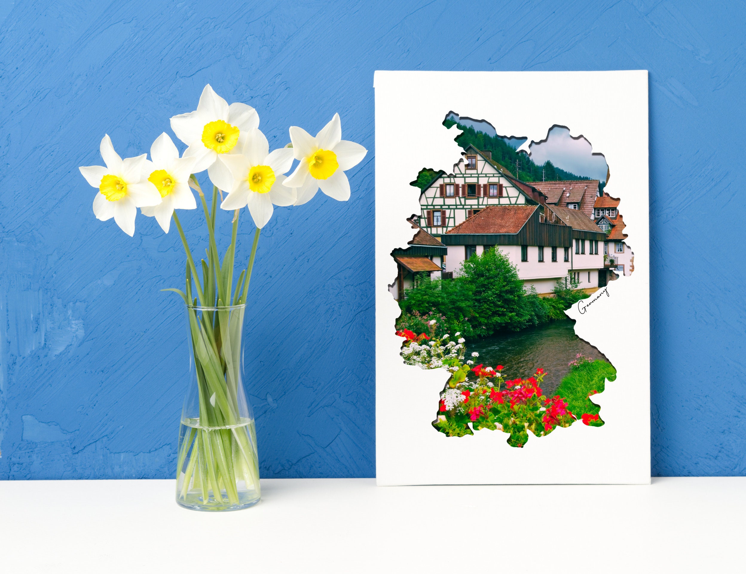Germany Wall Art Map | Printable Map of Germany | German Design Home ...