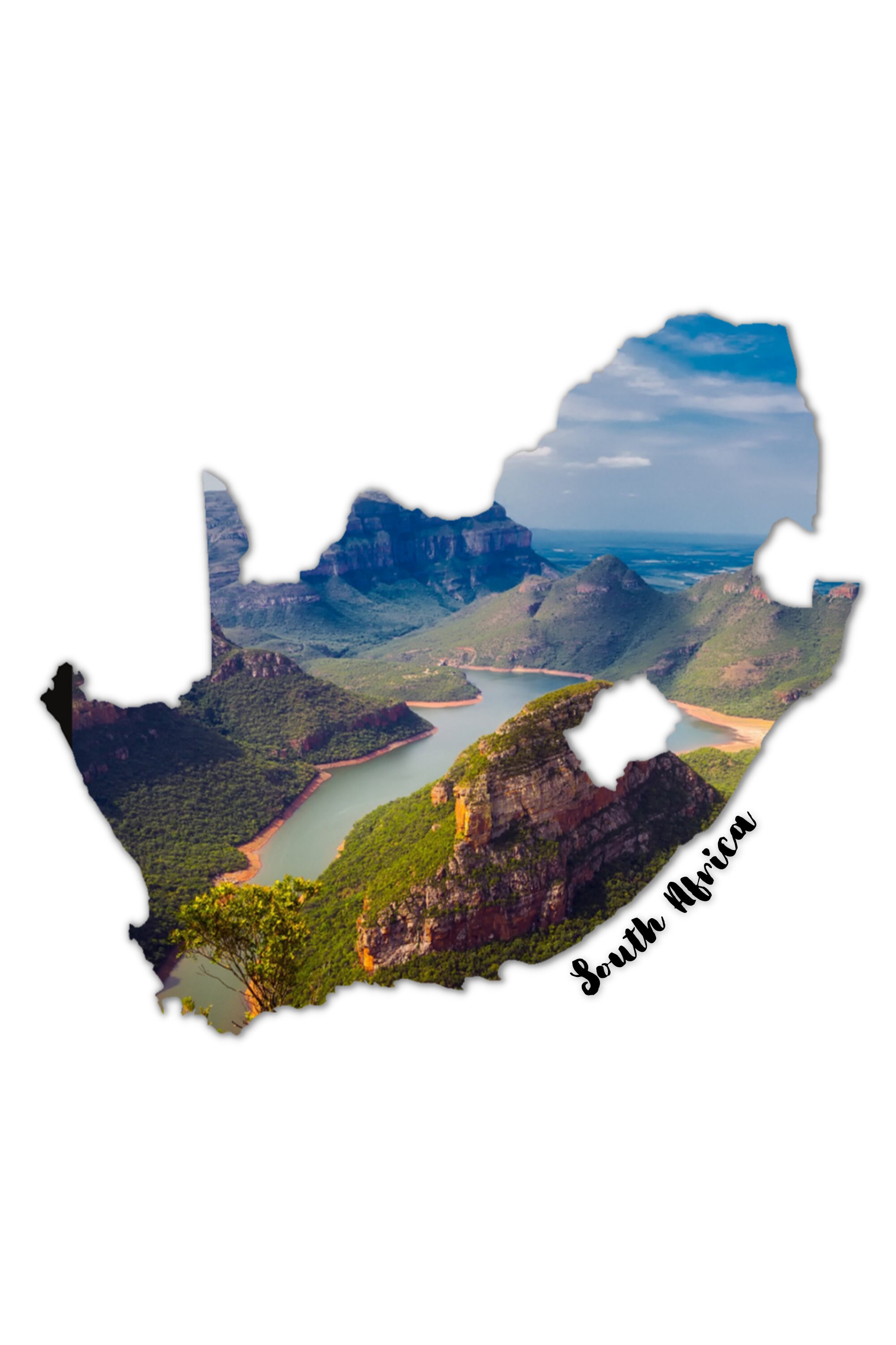 South Africa Wall Art Map Printable Digital Download Canvas South ...