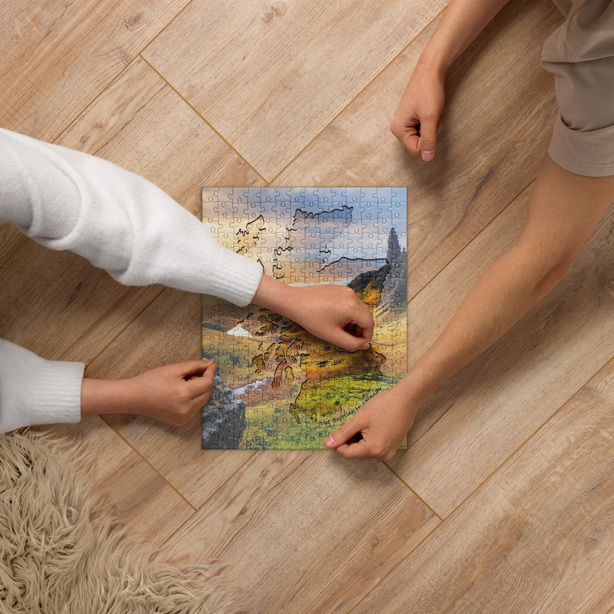 Scotland Map Jigsaw Puzzle Landscape Present Vibrant, High Quality ...