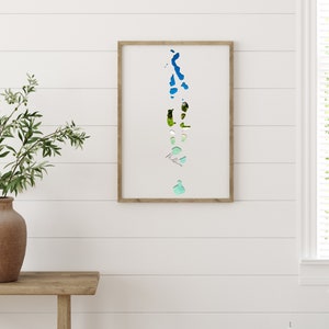 Maldives Wall Art Map | Tropical Island Print | Indian Ocean Art ...