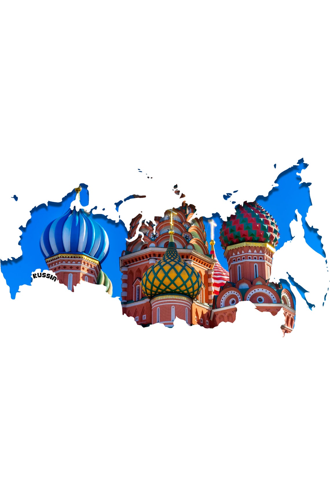 Russia Wall Art Map Printable Russian Design Home Decoration Digital ...