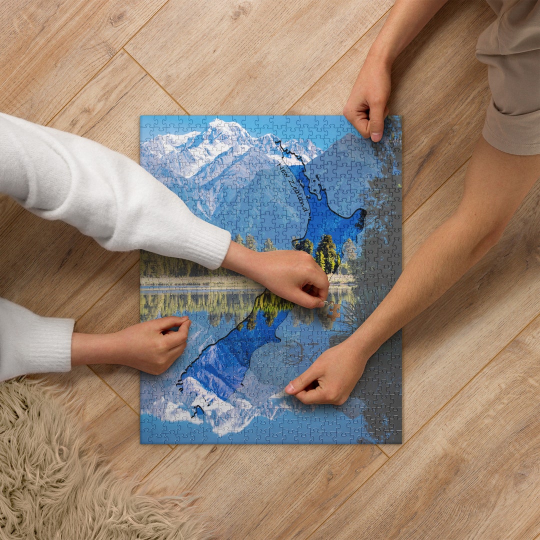 New Zealand Jigsaw Puzzle | Mountain Themed Present | Vibrant, High ...
