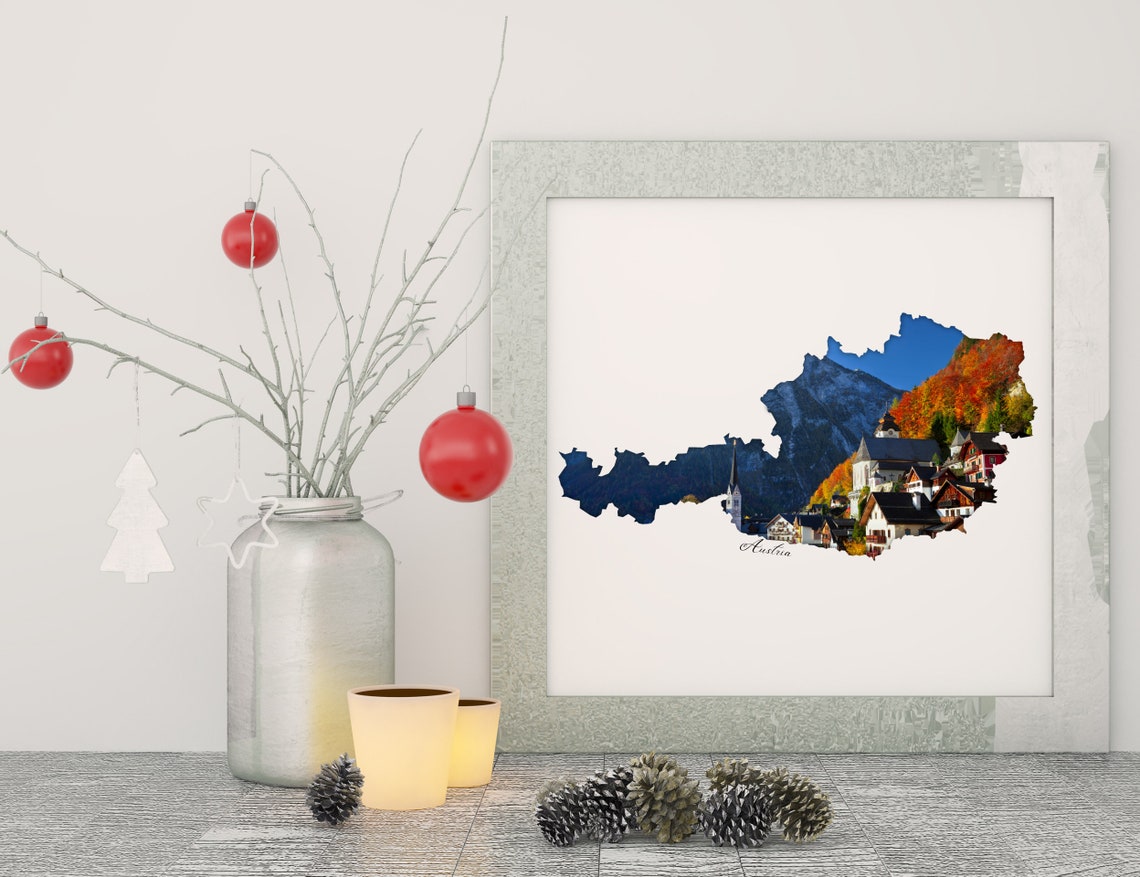 Colorful Sticker | Printable European Map | Austrian Alps Design Fall ...