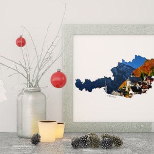 Colorful Sticker | Printable European Map | Austrian Alps Design Fall ...