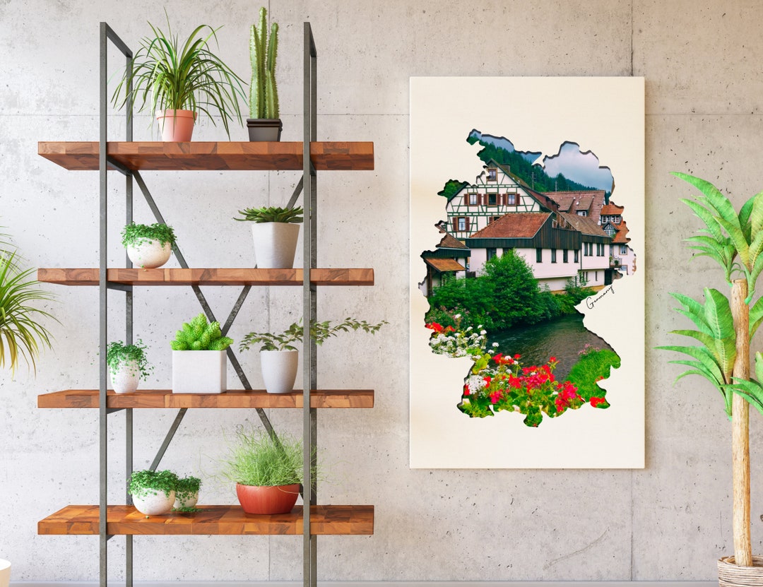 Germany Wall Art Map | Printable Map of Germany | German Design Home ...