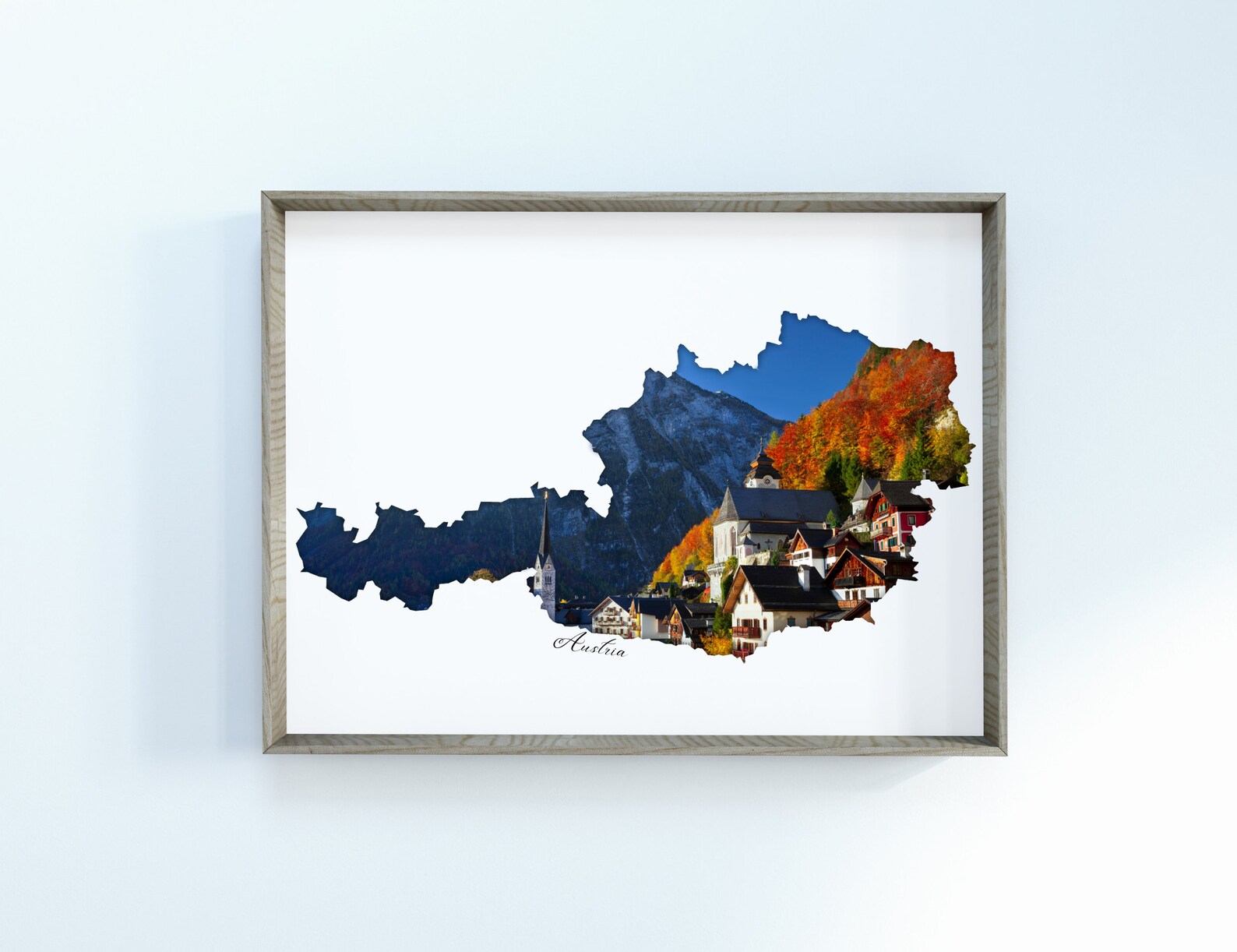 Colorful Sticker | Printable European Map | Austrian Alps Design Fall ...