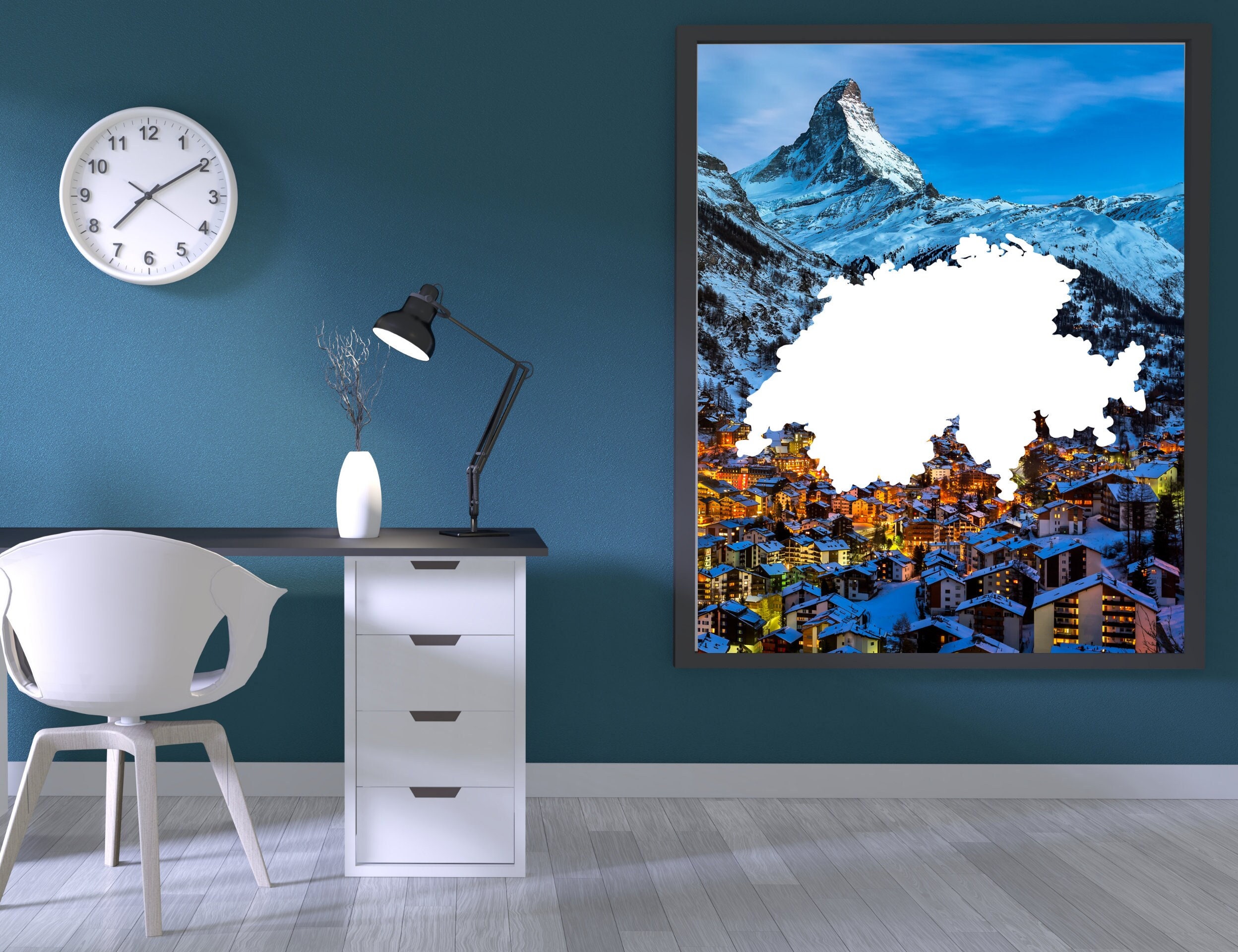 Printable Switzerland Wall Art Map | Downloadable Print Digital ...