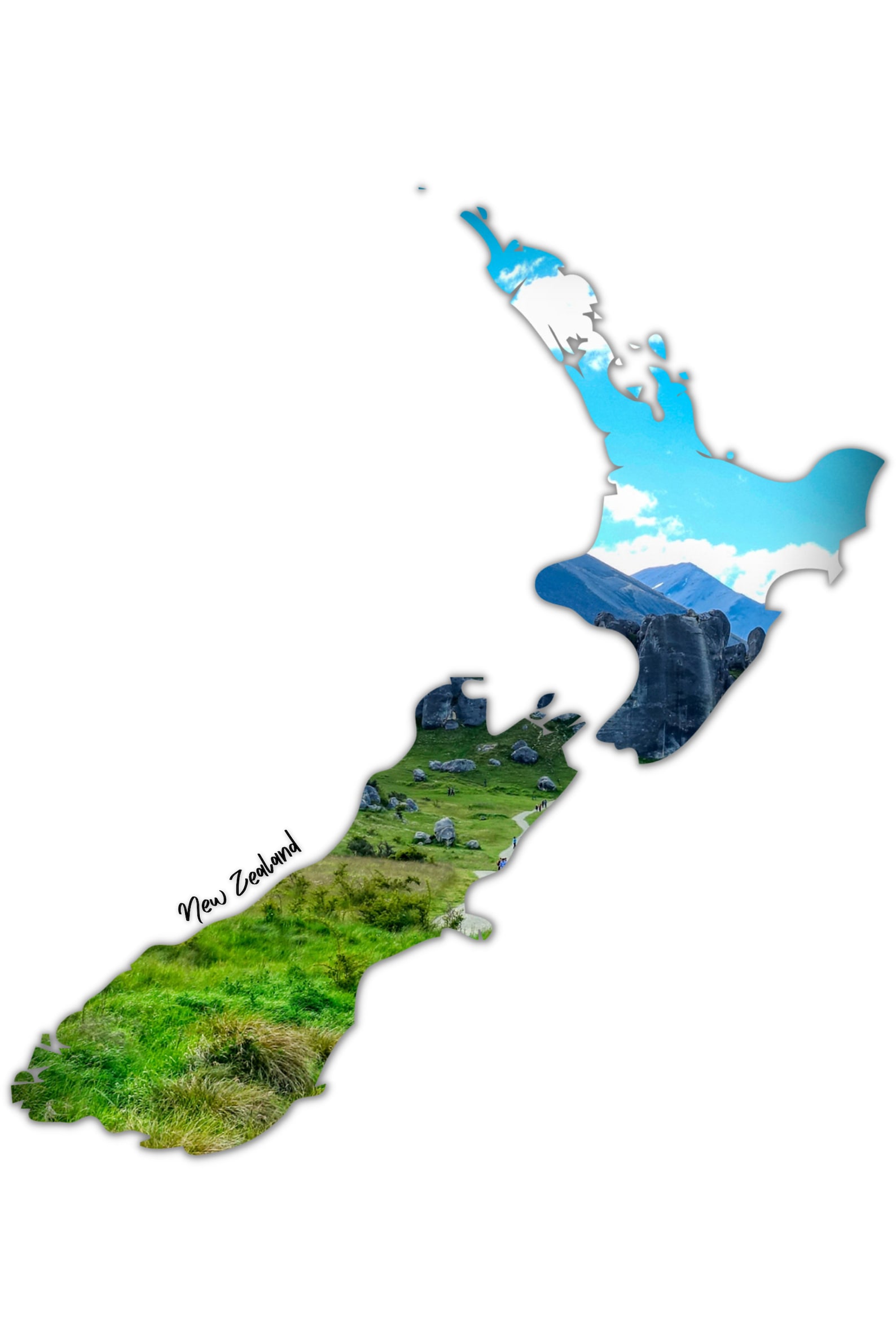 New Zealand Wall Art Map Printable Digital Download Canvas Home ...