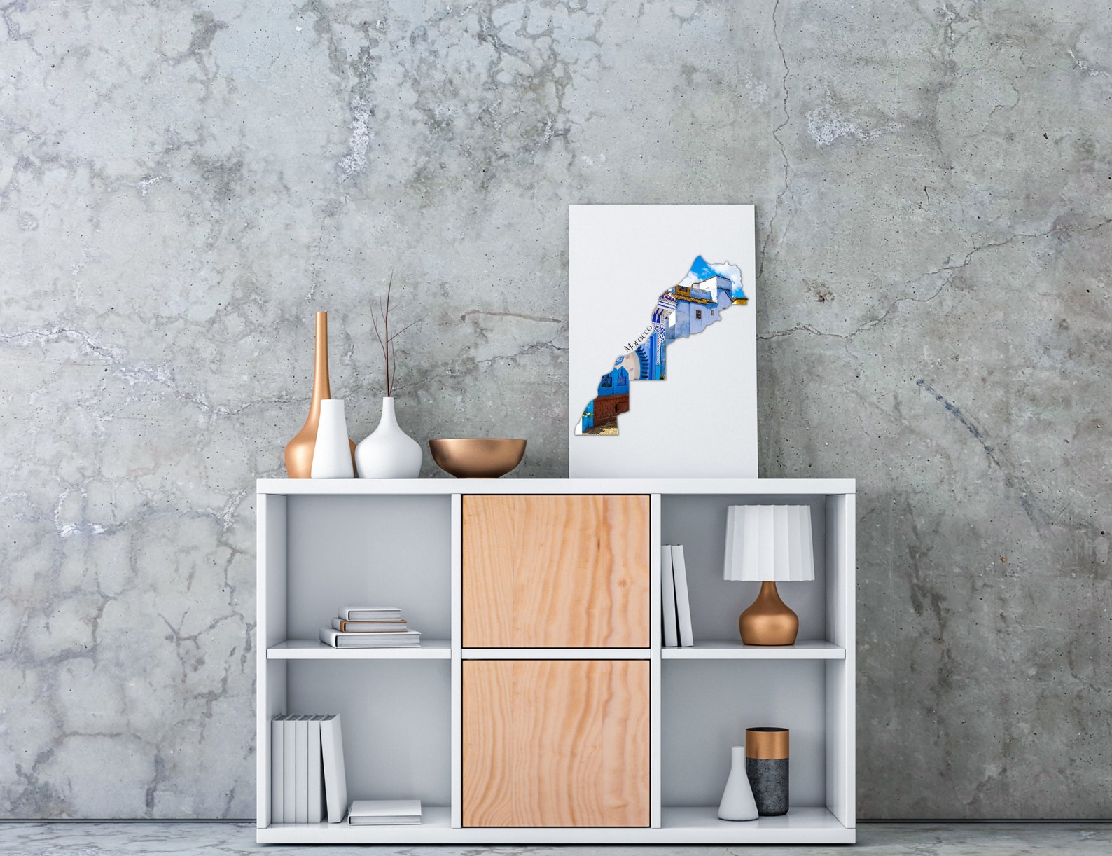 Morocco Wall Art Map | Printable Digital Download Canvas Moroccan ...