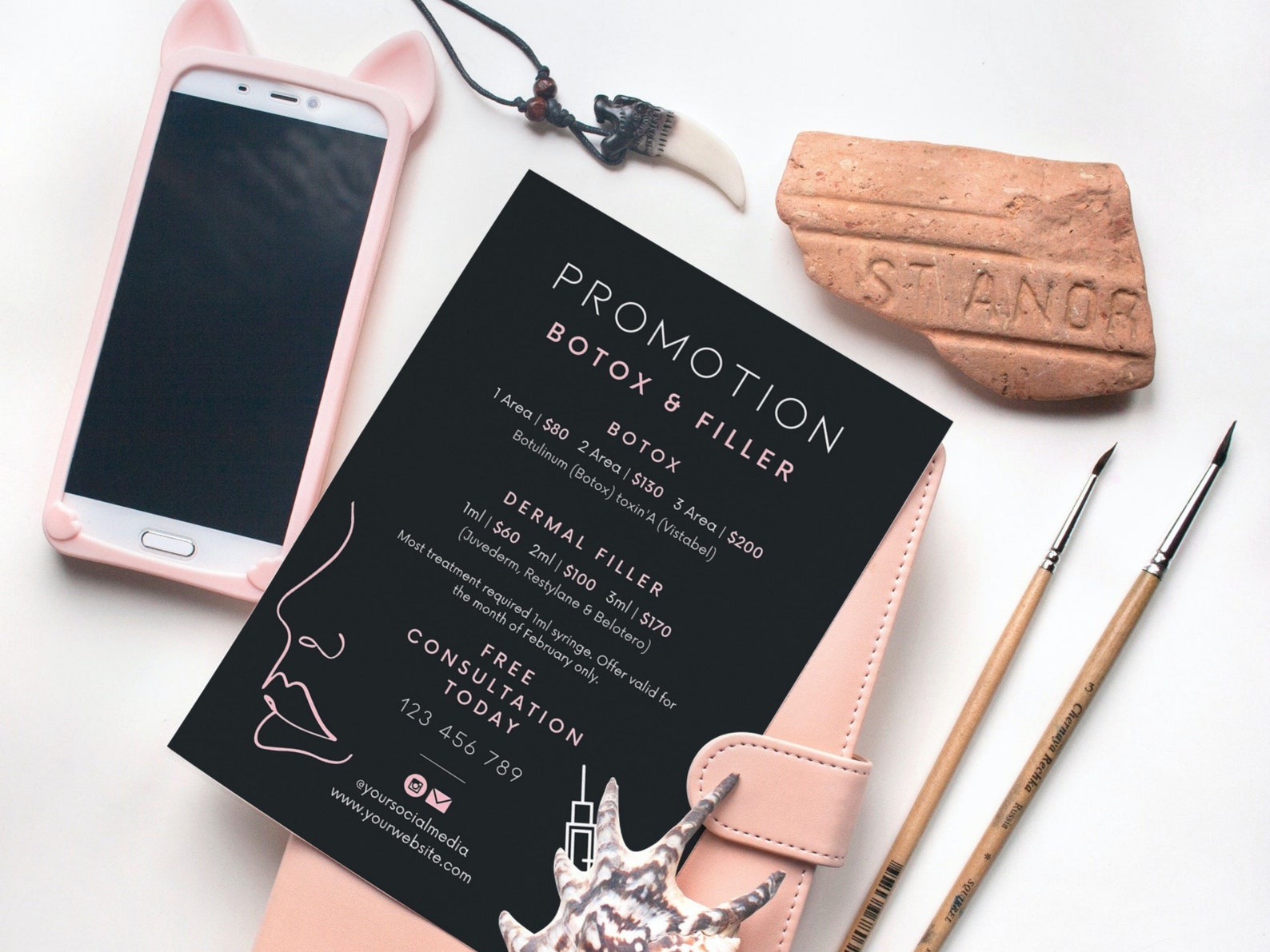 DIY Botox Filler Promotion Beauty Flyer Templates Editable - Etsy