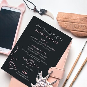 DIY Botox Filler Promotion Beauty Flyer Templates, Editable Printable ...