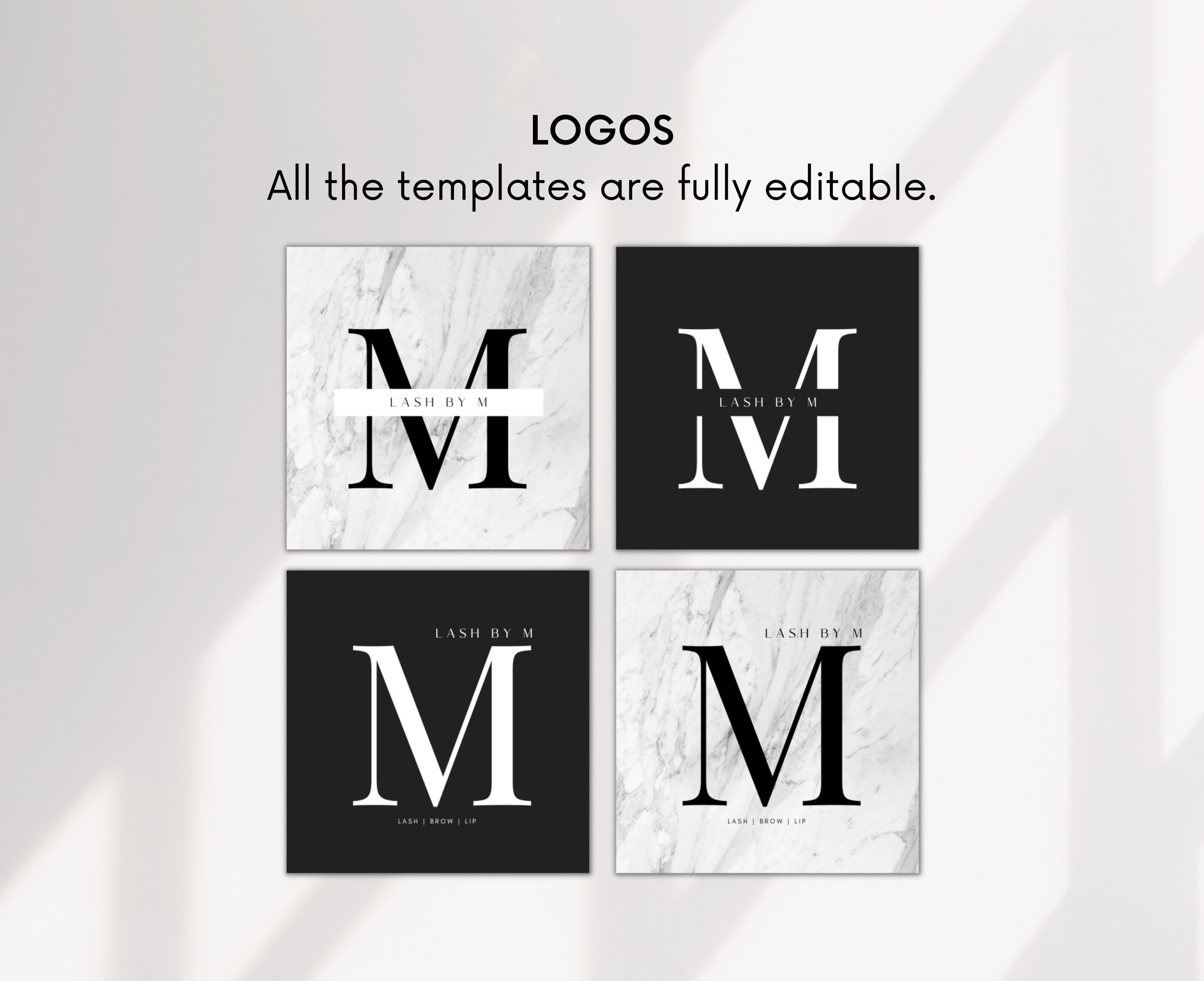M 30 Large Branding Kit Set Bundle Templates Lash Tech - Etsy